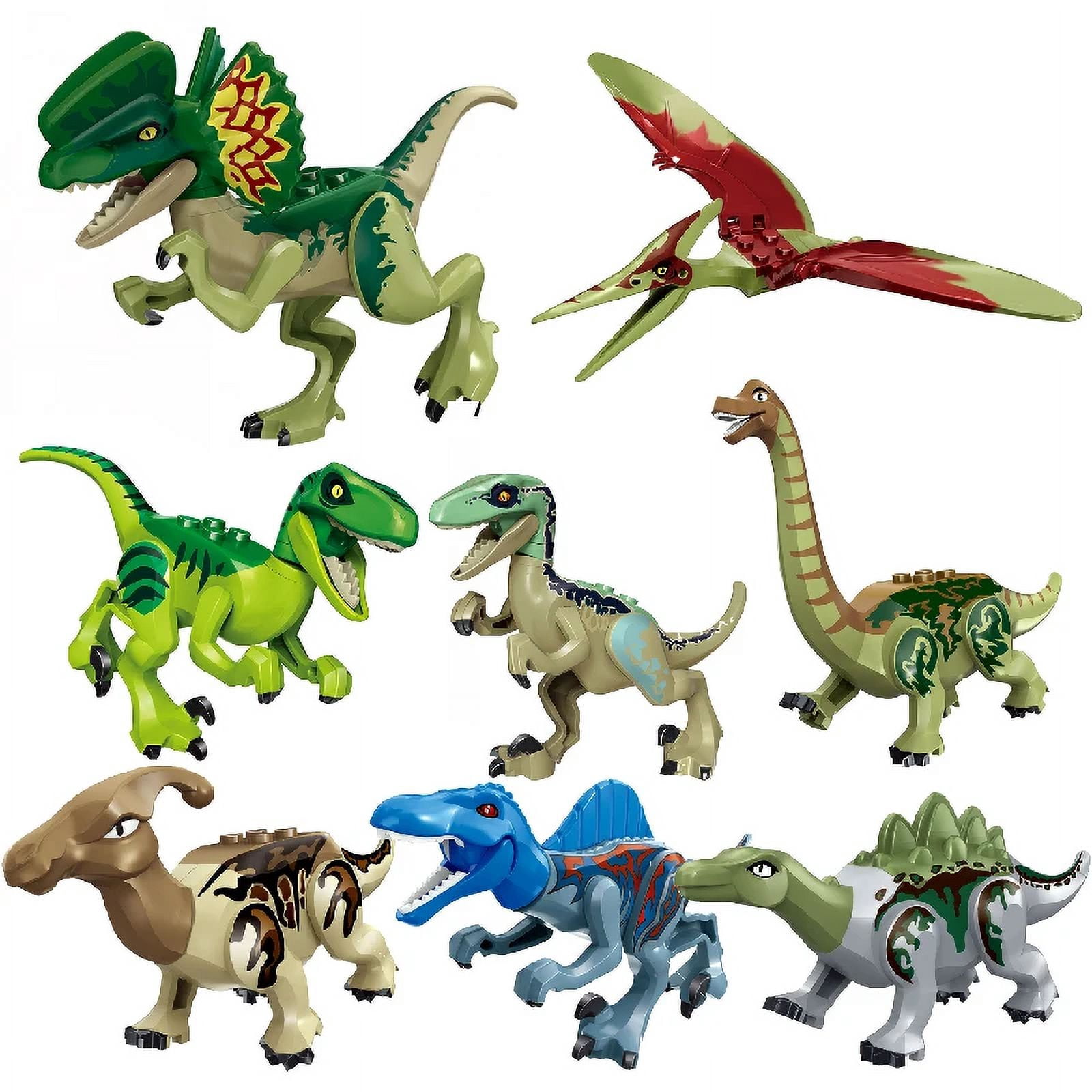 Jurassic 2 Building Blocks World Dinosaurs Figures Bricks Assemble Kids ...