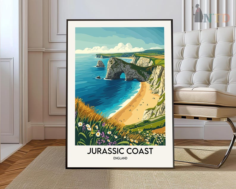 Jurassic Coast Poster Print, Jurassic Coast England Wall Art, Travel ...