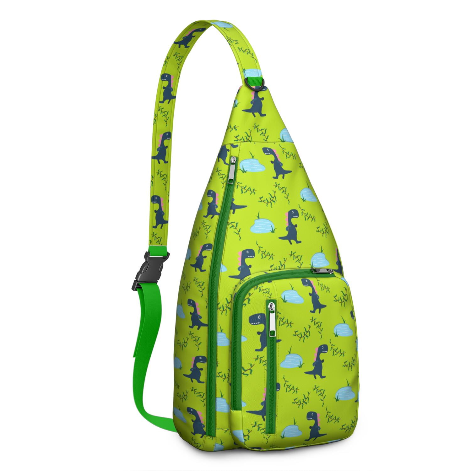 Jurassic Dino Sling Backpack - Cartoon Dinosaur World Print Crossbody ...