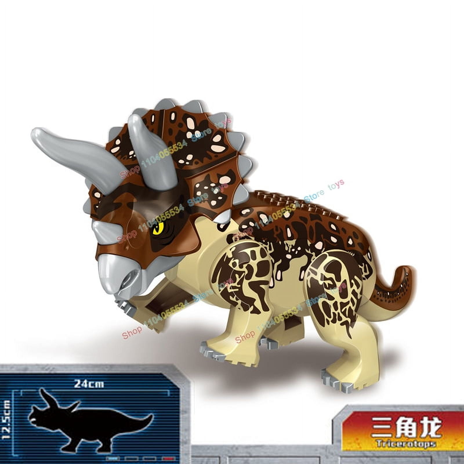 Jurassic Dino World MOC Grey Yellow Brown Pink Green brachiosaurus ...