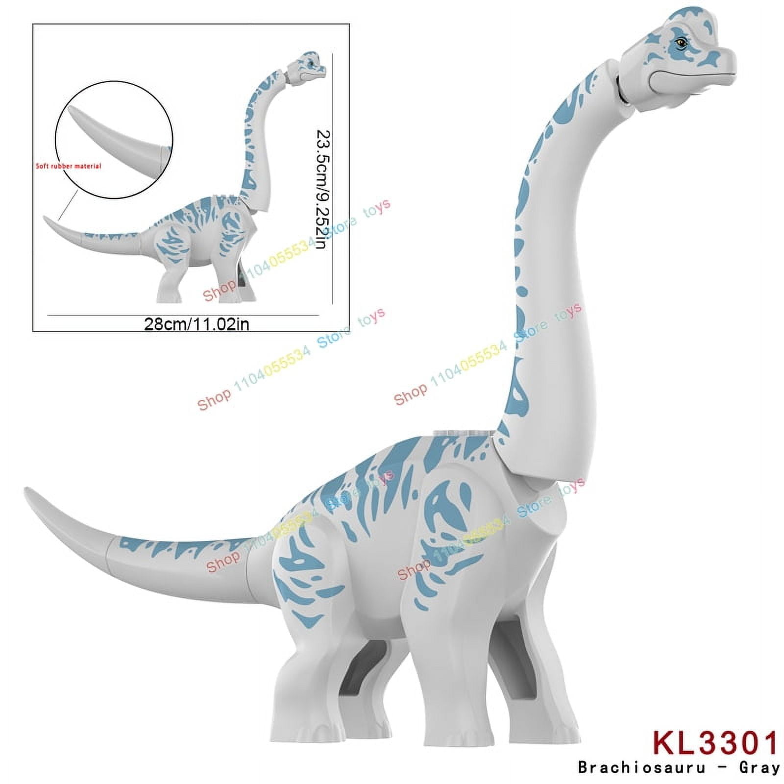 Jurassic Dino World MOC Grey Yellow Brown Pink Green brachiosaurus ...