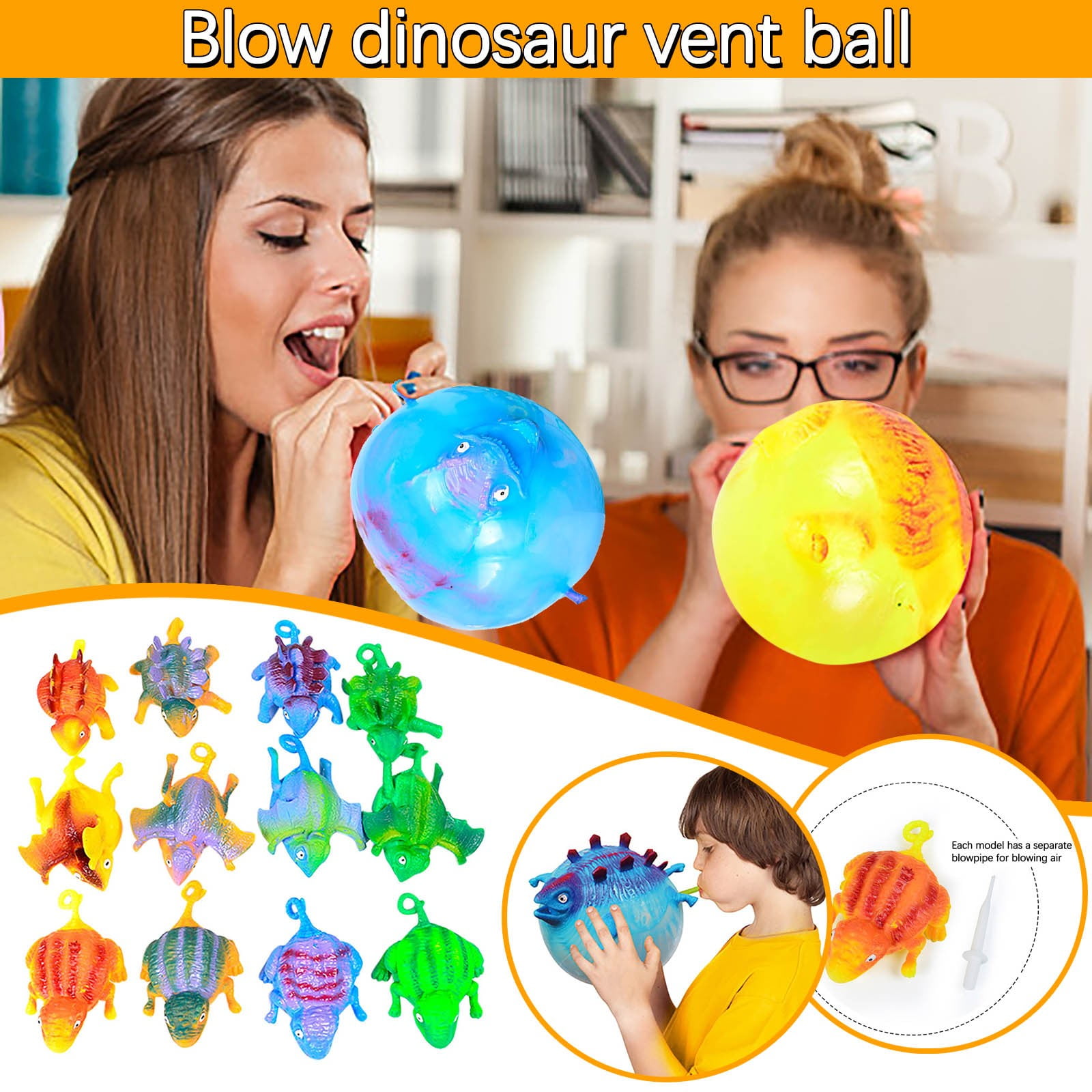 Jurassic Dinosaur Bobo Ball - 12Pcs Ball oon Dinosaurs Kids Funny ...
