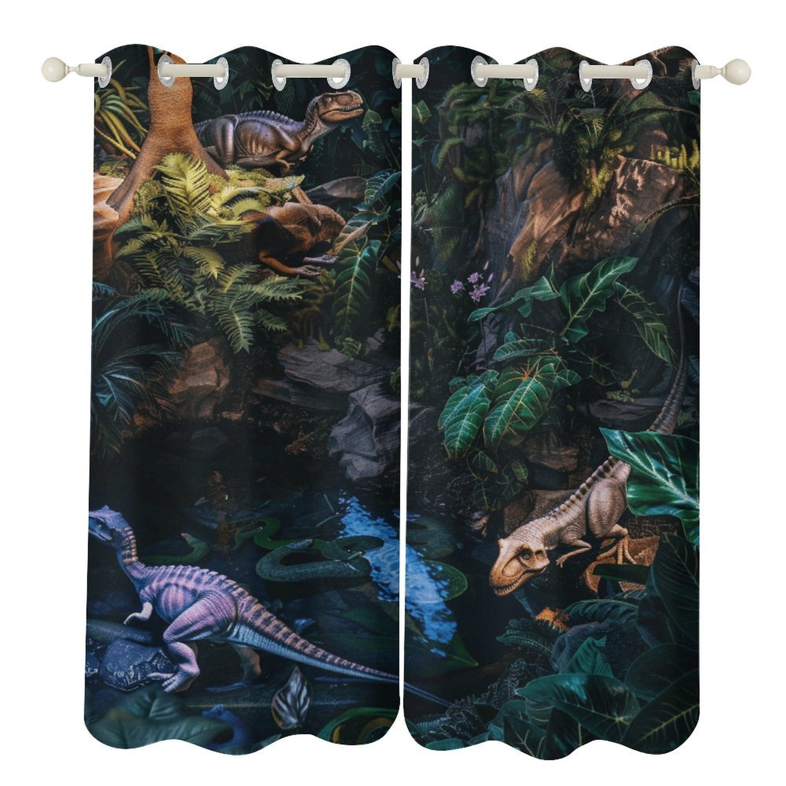 Jurassic Dinosaur Modern Window for Living Room Curtains for Child Bedroom Kitchen Decor Blinds ...
