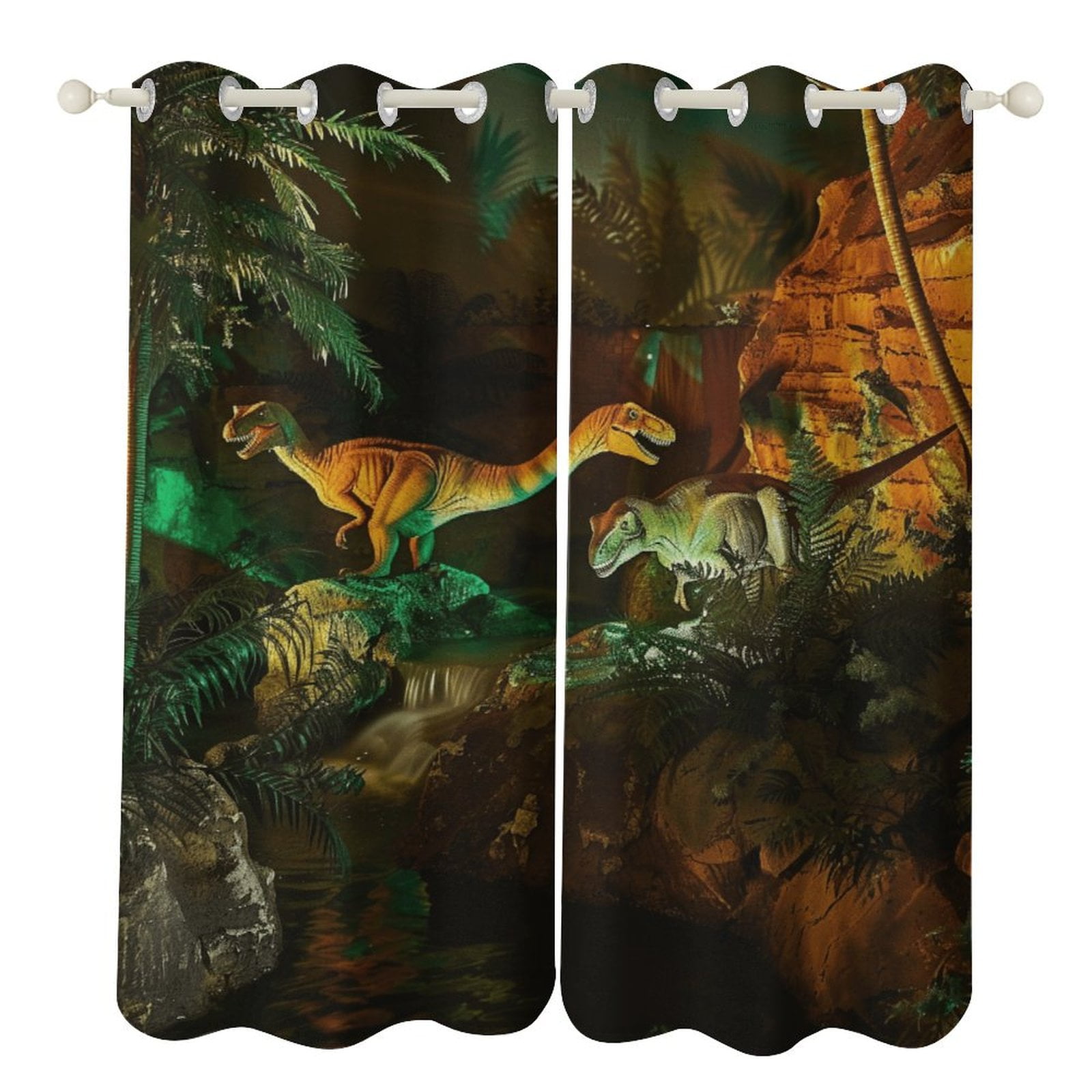 Jurassic Dinosaur Modern Window for Living Room Curtains for Child Bedroom Kitchen Decor Blinds ...