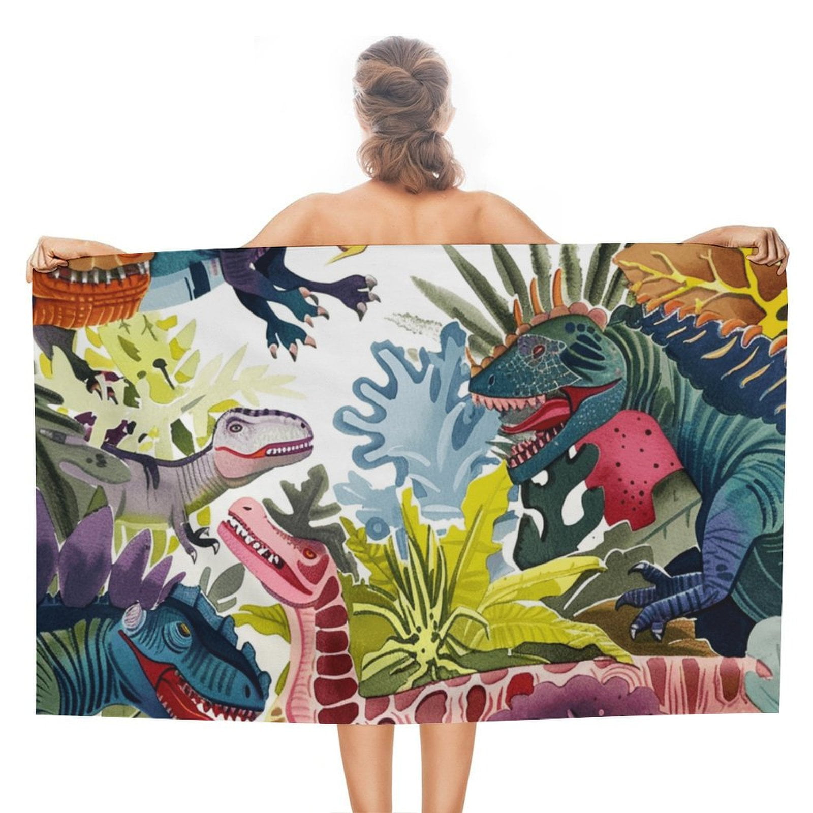 Jurassic Dinosaur Oversized -Washed Lightweight Quick Dry Beach Towels ...