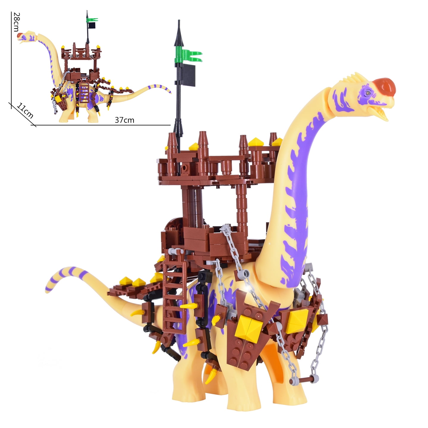 Jurassic Dinosaur Rescue Adventure Building Set with Movable T-Rex ...
