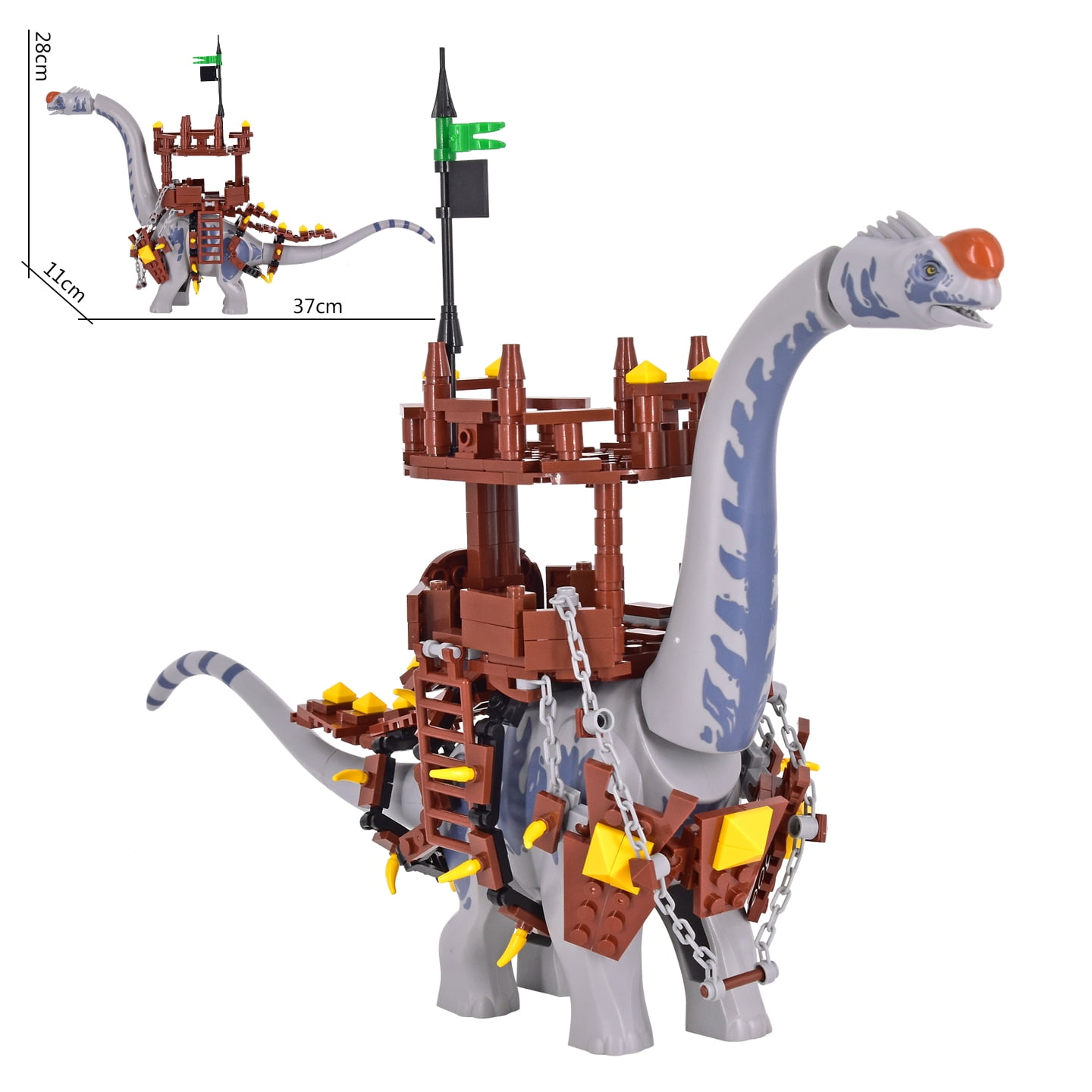 Jurassic Dinosaur Rescue Adventure Building Set with Movable T-Rex ...