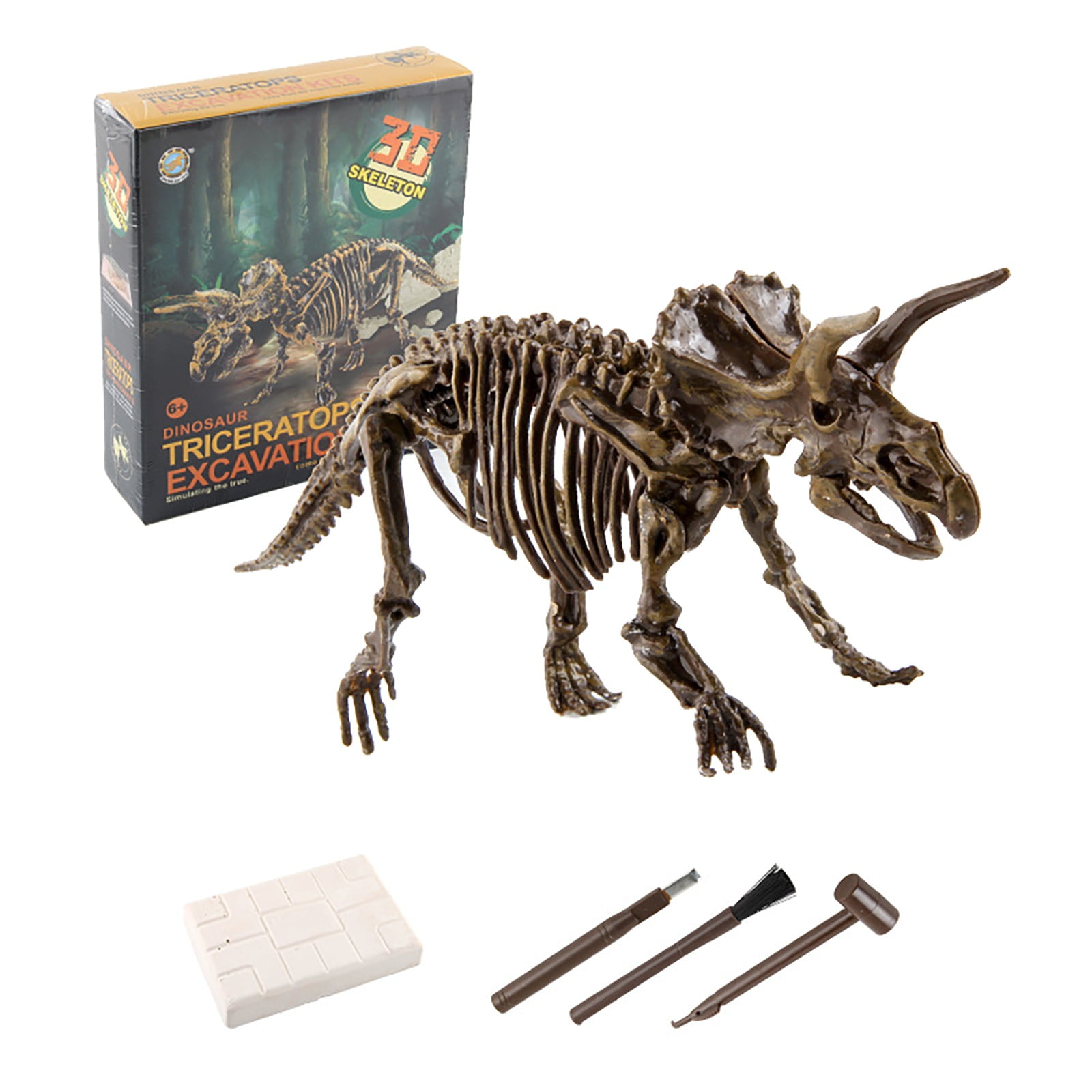 Jurassic Dinosaur Skeleton Dig Kit, Dinosaur Fossil Excavation Model ...