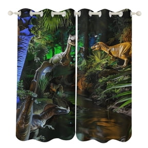 Dinosaur Window Curtains