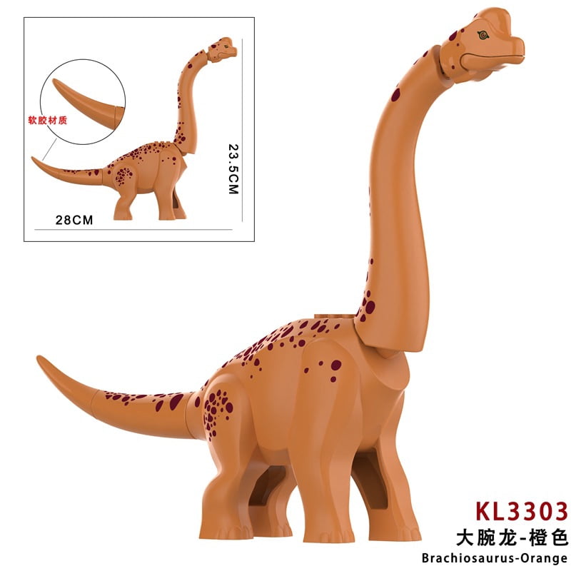 Jurassic Dinosaur World Brachiosaurus Building Blocks Diplodocus Dino ...