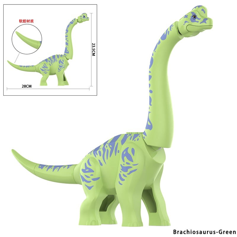 Jurassic Dinosaur World Brachiosaurus Building Blocks Diplodocus Dino ...