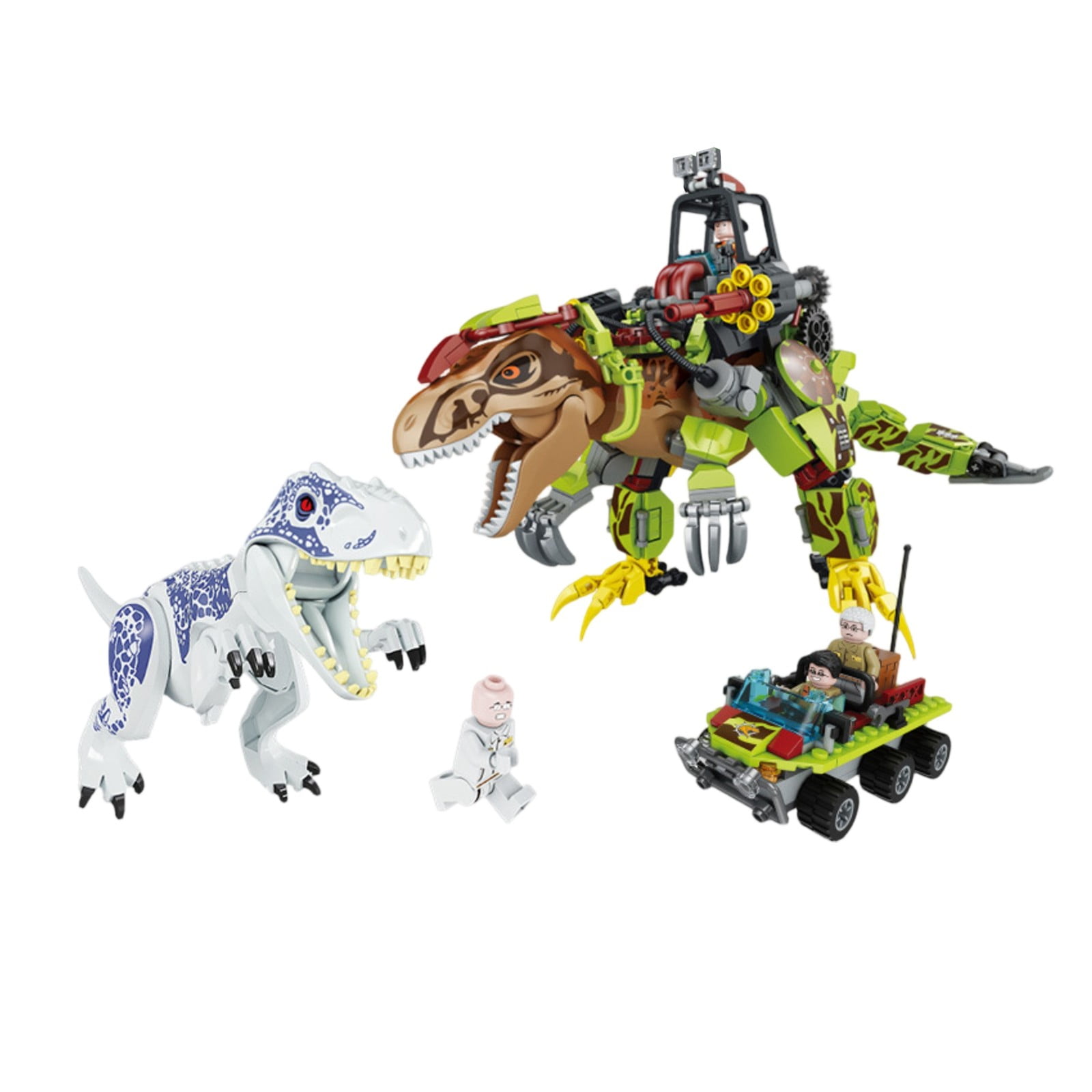 Jurassic Dinosaur World Building Blocks Set, 640Pcs Dinosaur Building ...