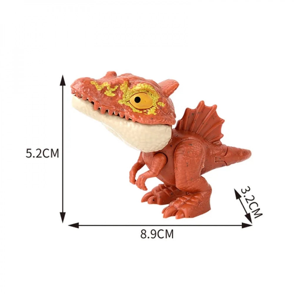Jurassic Finger Dinosaur Toys Tyrannosaurus Triceratops Model Funny Tricky Finger Biting Dino ...