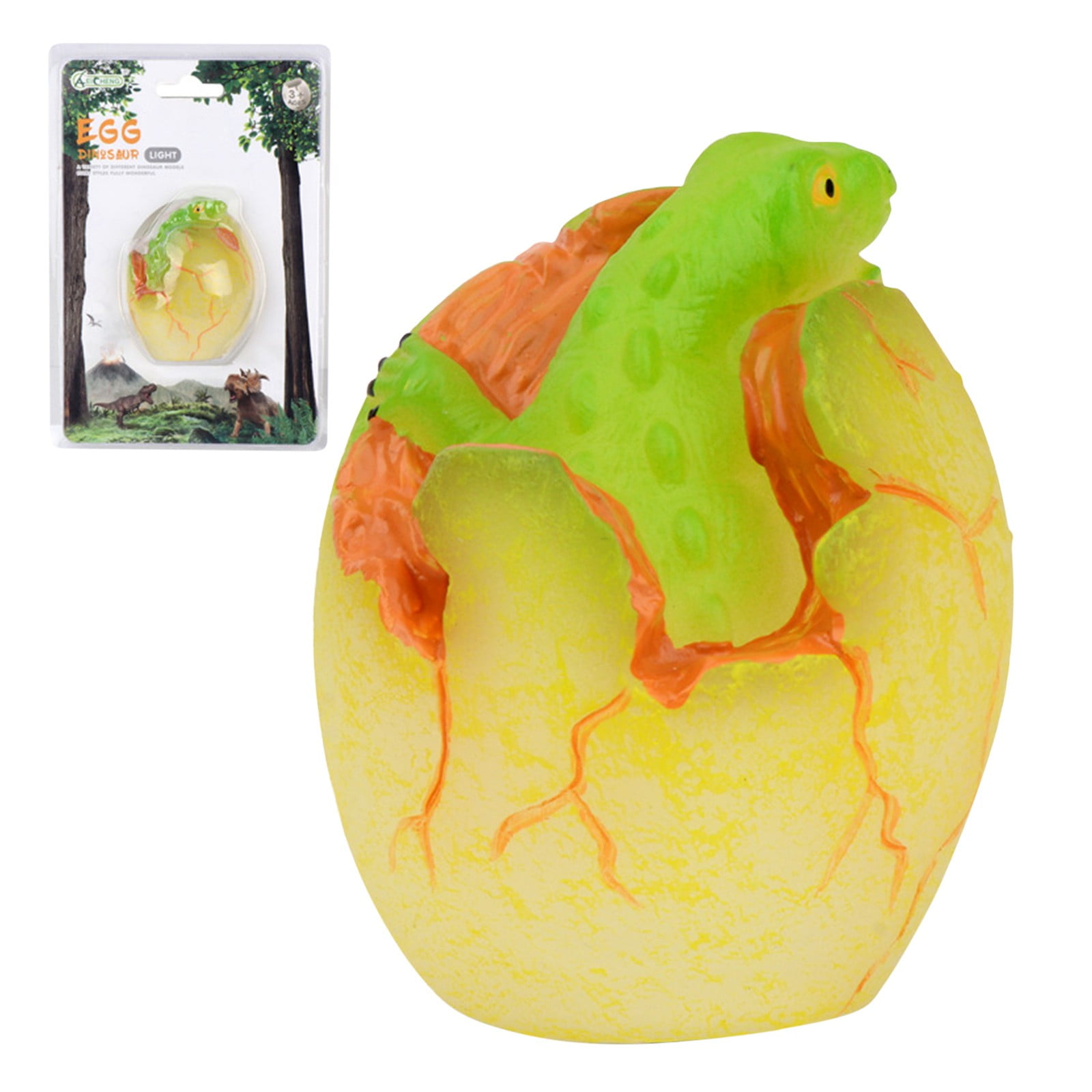 Jurassic Glow in The Dark Dinosaur Egg - Hatching Surprise Toy with LED ...