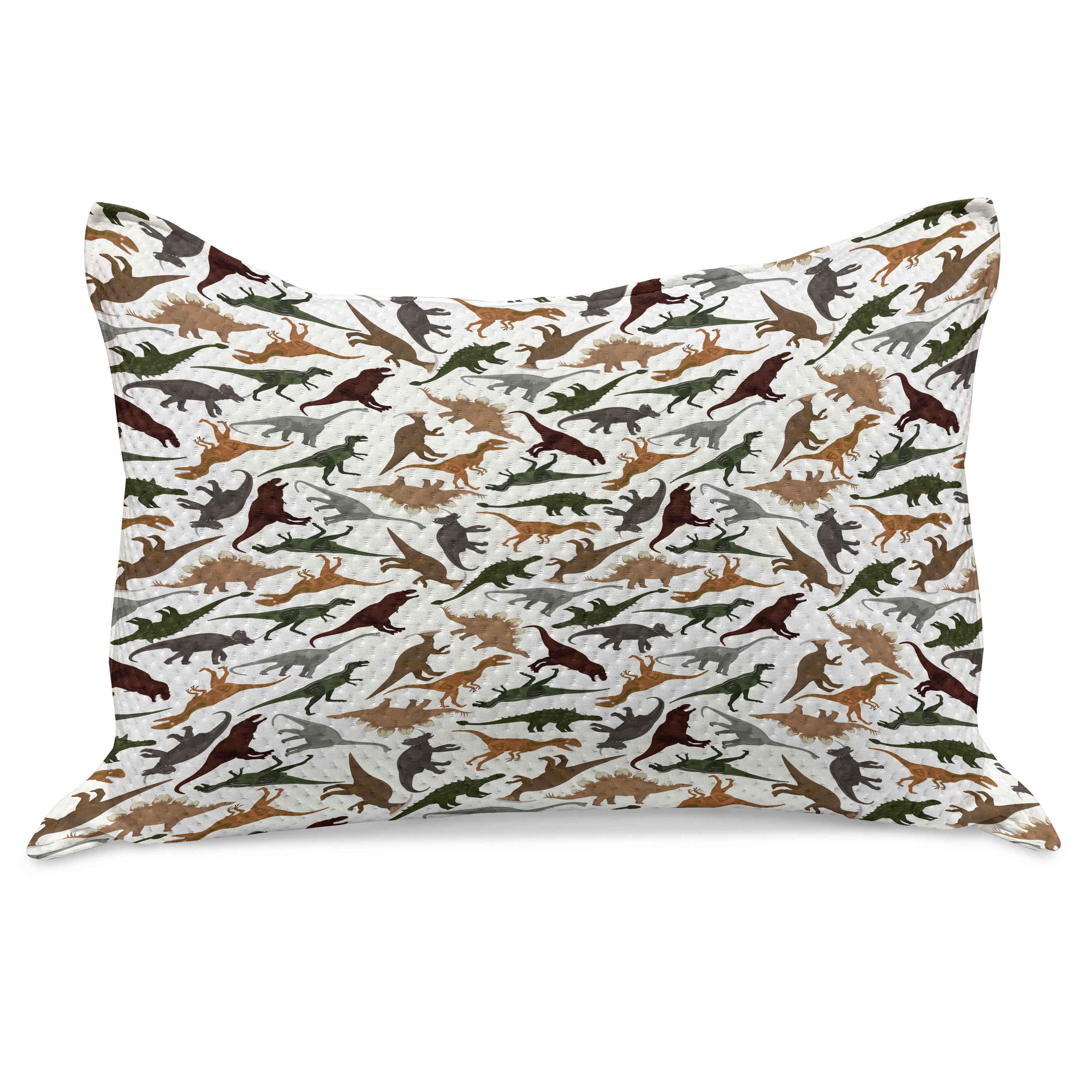 Jurassic Knitted Quilt Pillowcover, Pattern Dinosaurs Enormous Museum ...