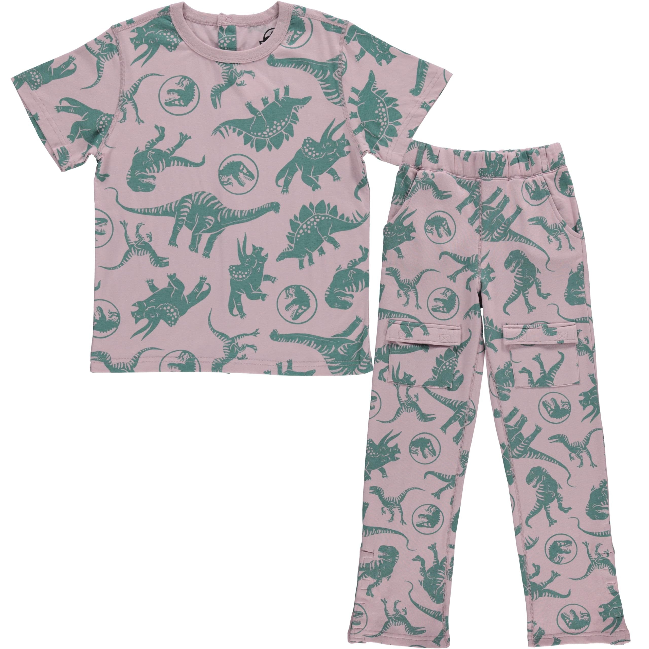 Jurassic Park Boys Adaptive T-Shirt & Cargo Sweatpants Set, Dinosaur ...