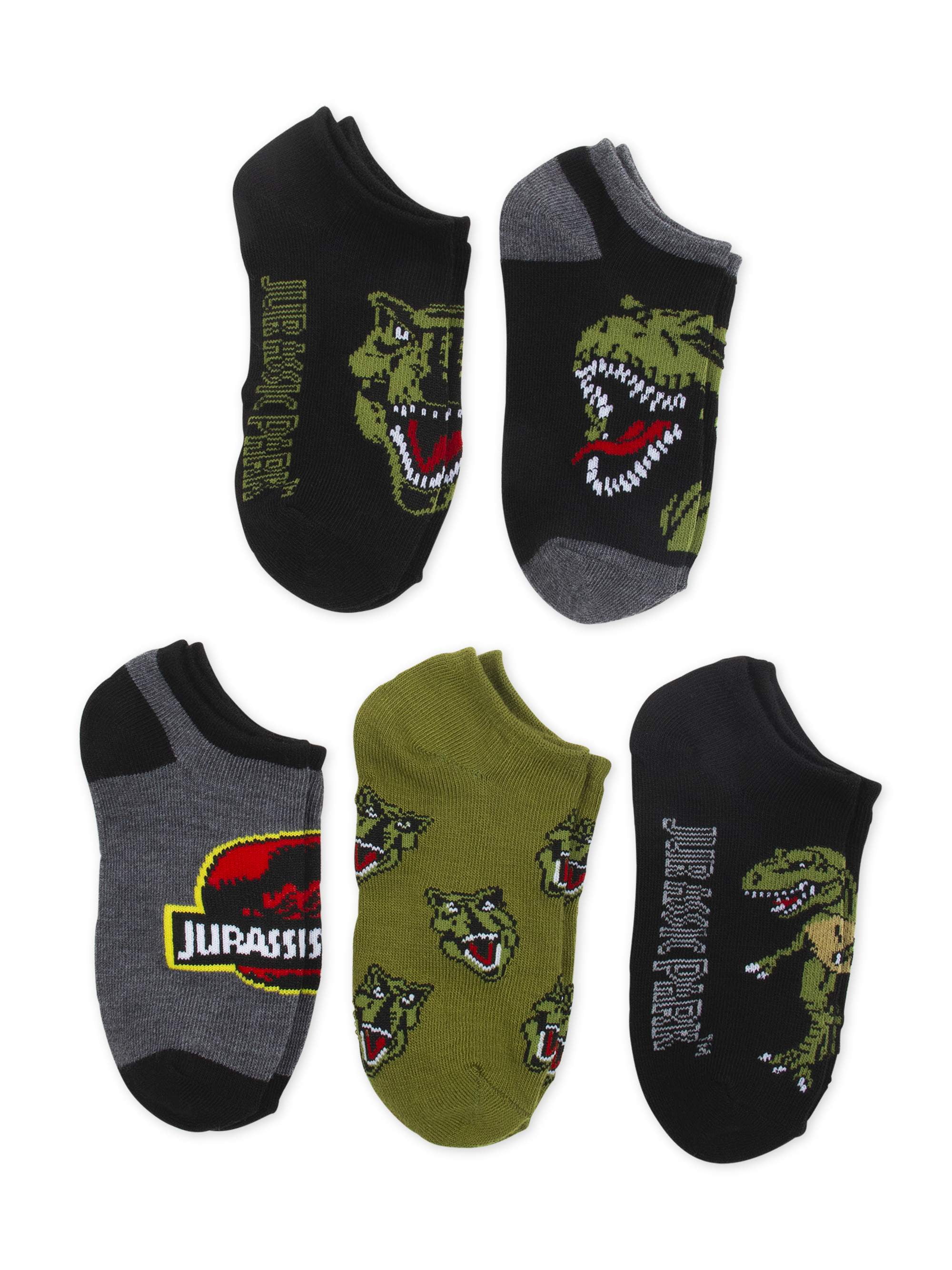 Jurassic Park Boys Socks, 6 Pack No Show (Little Boys & Big Boys ...
