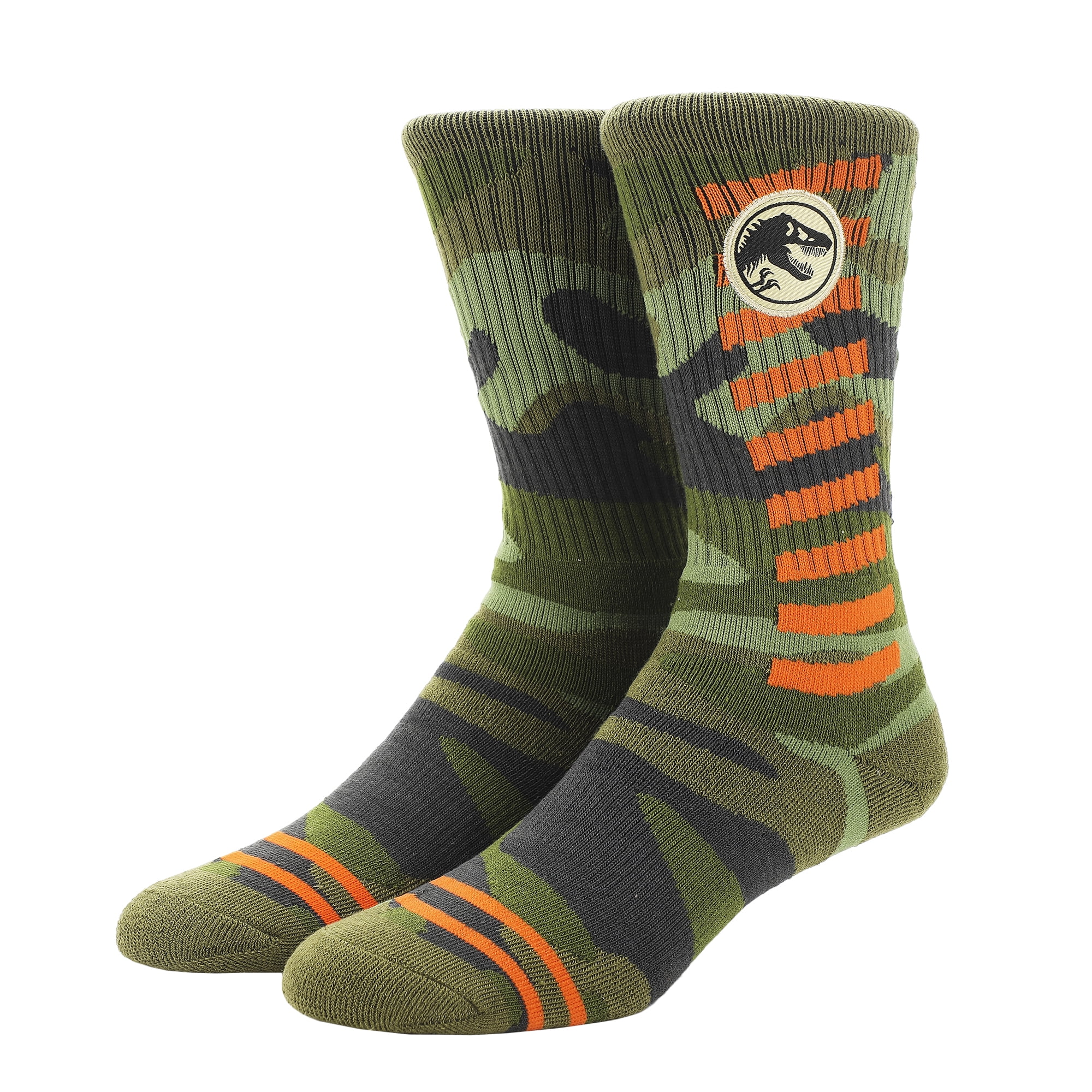 Jurassic Park Camo Dinosaur Men's Athletic Crew Socks - Walmart.com