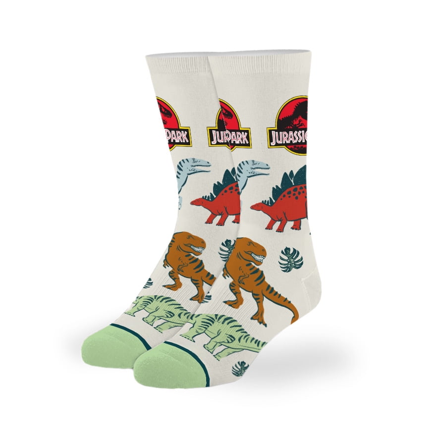 Jurassic Park Dinos Big Kids Crew Socks - Walmart.com