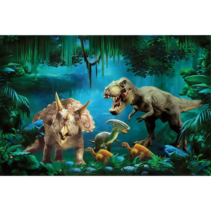 Jurassic Park Dinosaur Jungle Birthday Party Photography Background ...