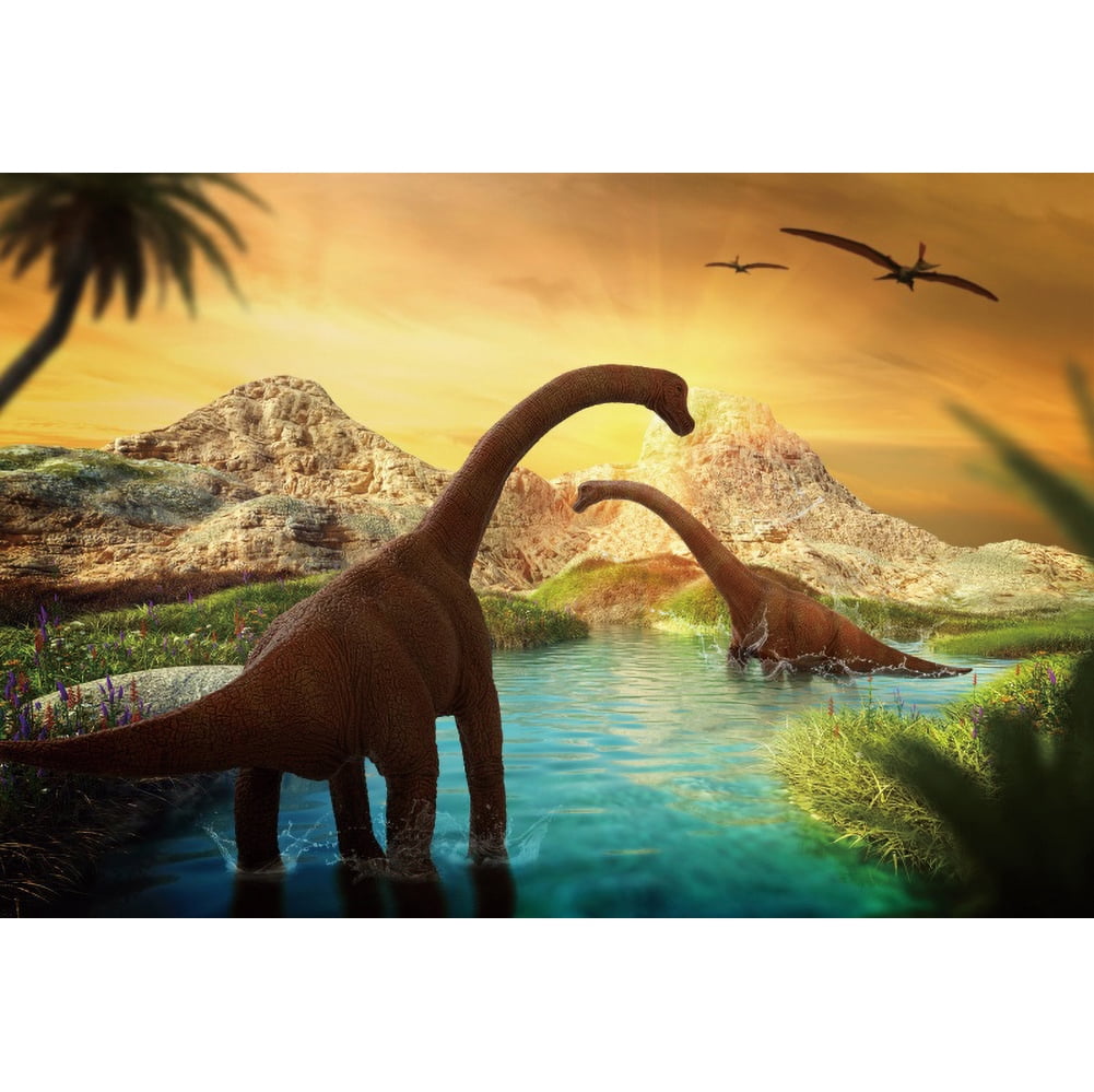 Jurassic Park Dinosaur Jungle Birthday Party Photography Background ...