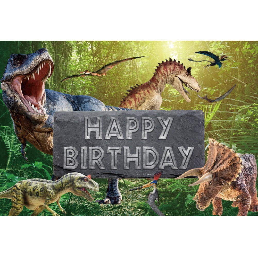 Jurassic Park Dinosaur Jungle Birthday Party Photography Background ...
