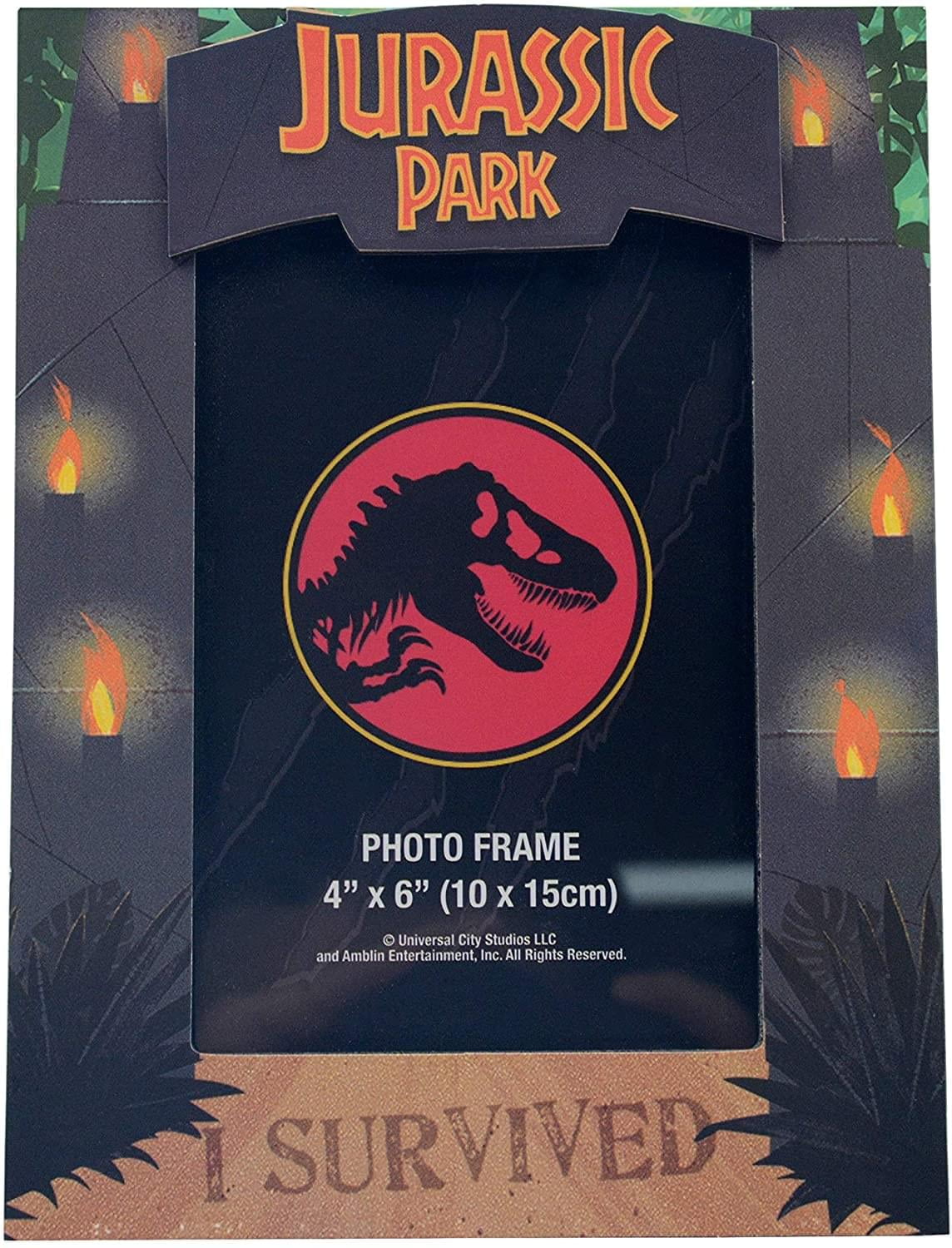 Jurassic Park "I Survived" Die-Cut Photo Frame | Holds 4 x 6 Inch ...
