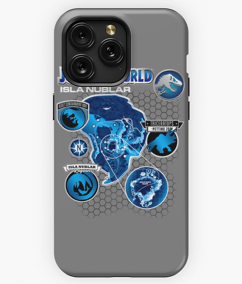 Jurassic Park Map Isla Nublar G1110 Phone Case for iPhone17 16 15 14 13 ...