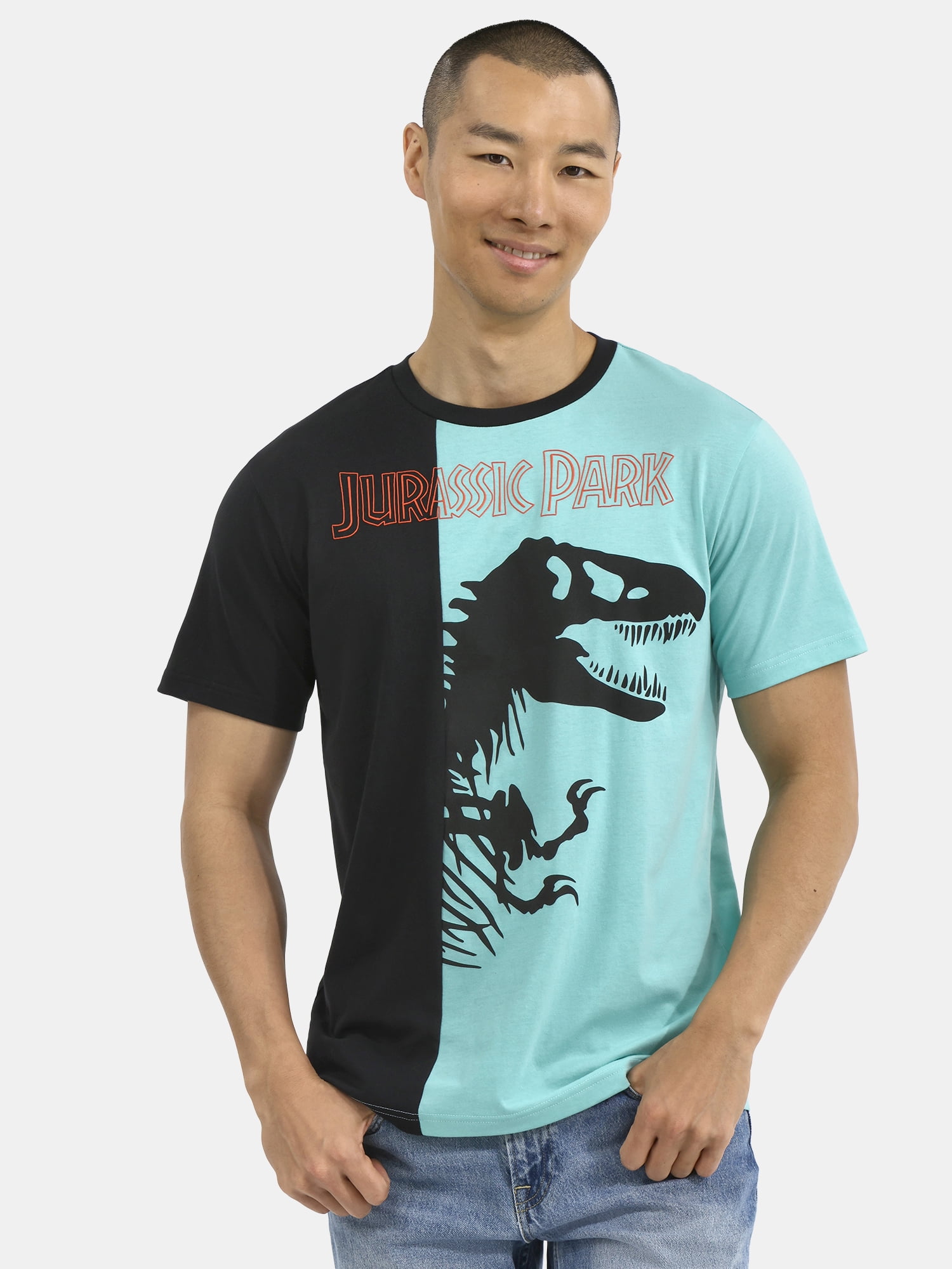 Jurassic Park, Men's & Big Men's Graphic T-Shirt, Dinosaur Outline ...