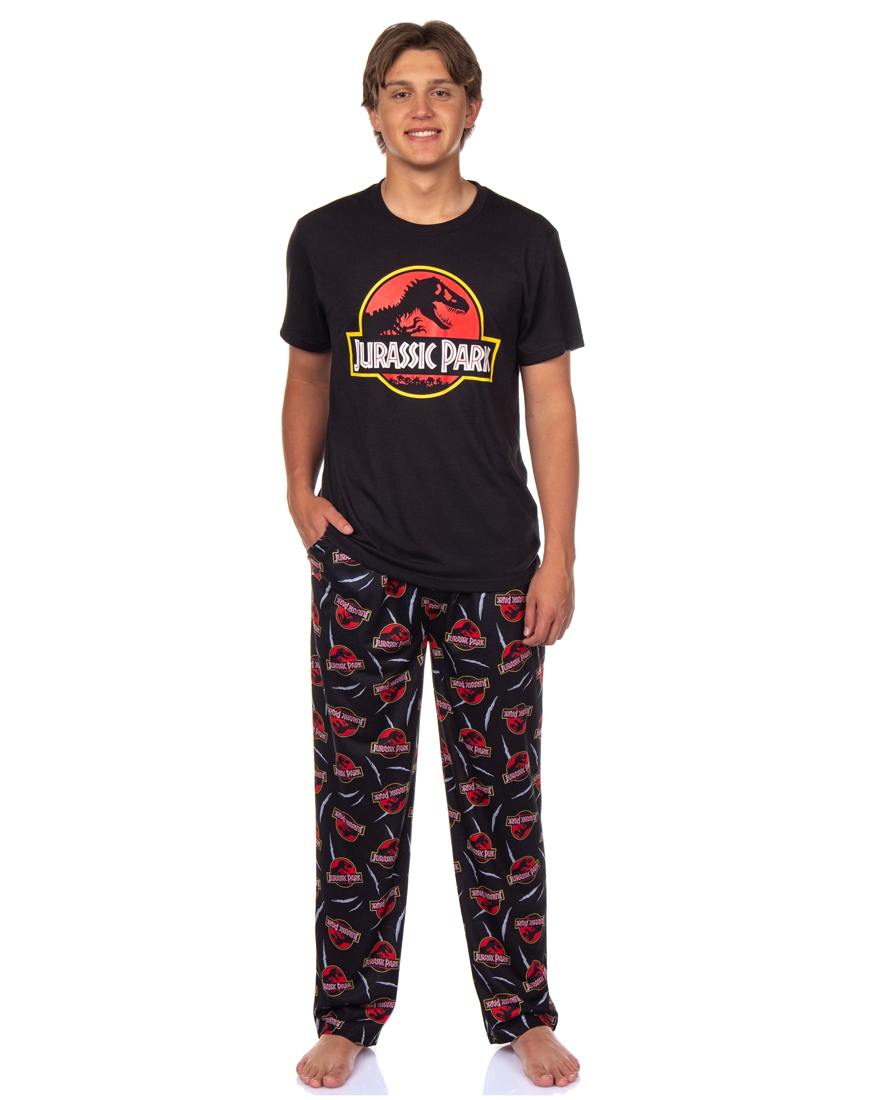 Jurassic Park Men's T Rex Slash Movie Logo 2-Piece Lounge Sleep Set ...
