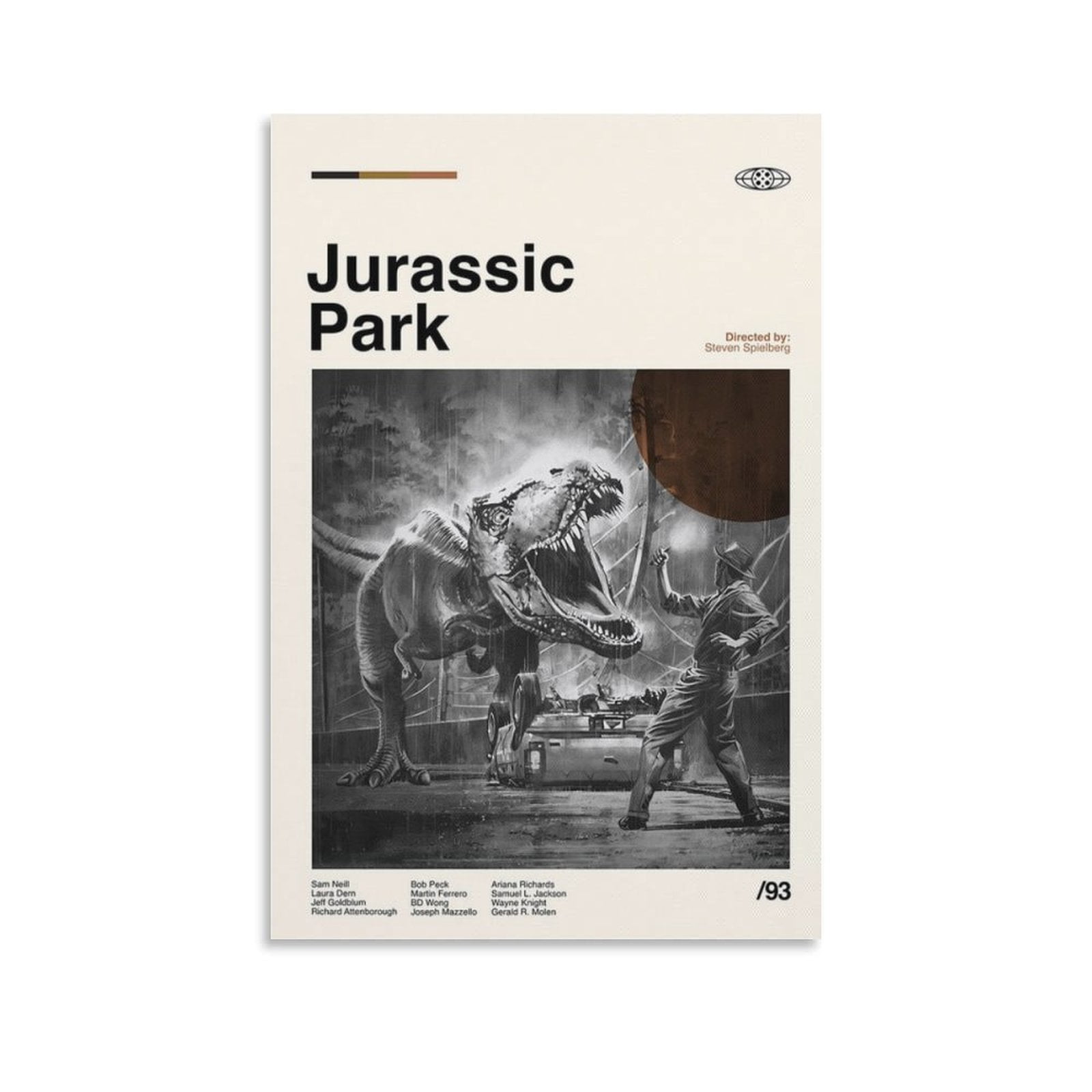 Jurassic Park Movie, Jurassic Park Print, Minimalist Art, Vintage ...