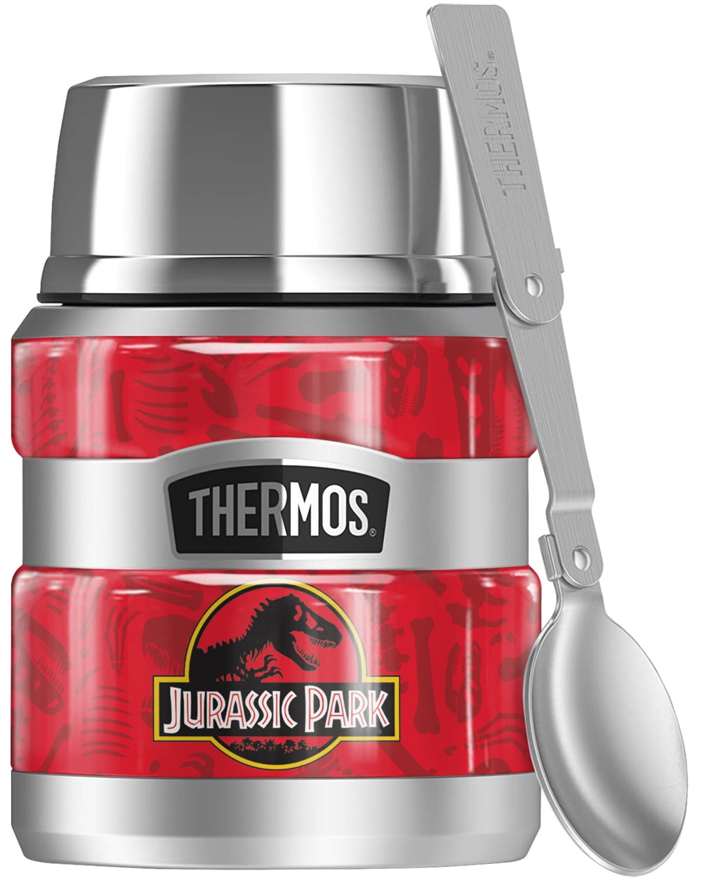 Jurassic Park Red T-Rex Pattern Logo THERMOS STAINLESS KING Stainless ...