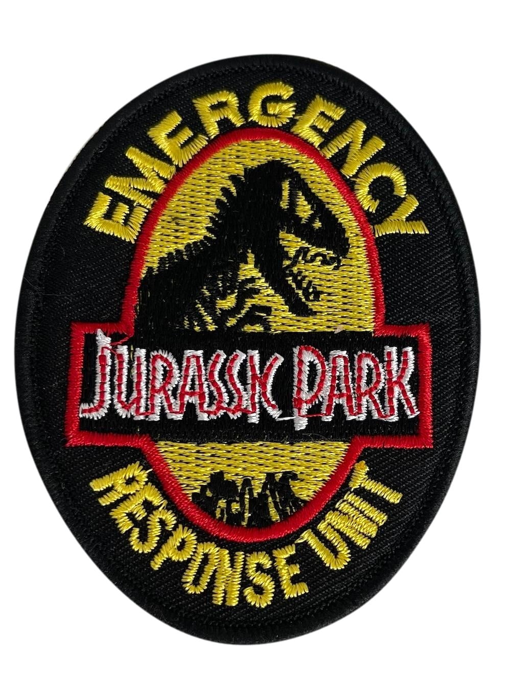 Jurassic Park T-Rex Emergency Response Unit Iron-On Patch, 3.5-Inch ...