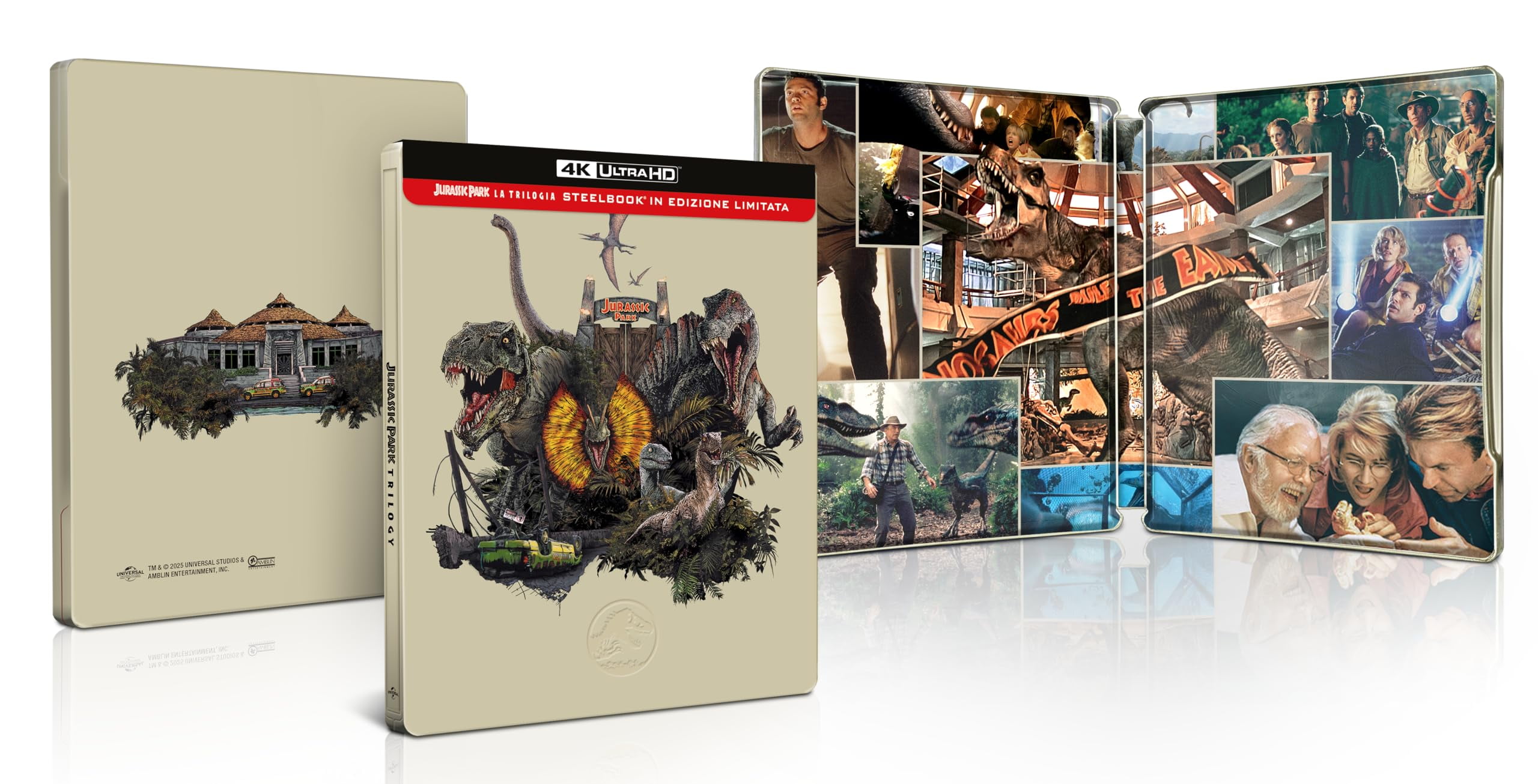 Jurassic Park Trilogy 3 4K UHD) (4K Ultra HD) Jeff Goldblum Laura Dern Sam Neill Joe Johnston ...