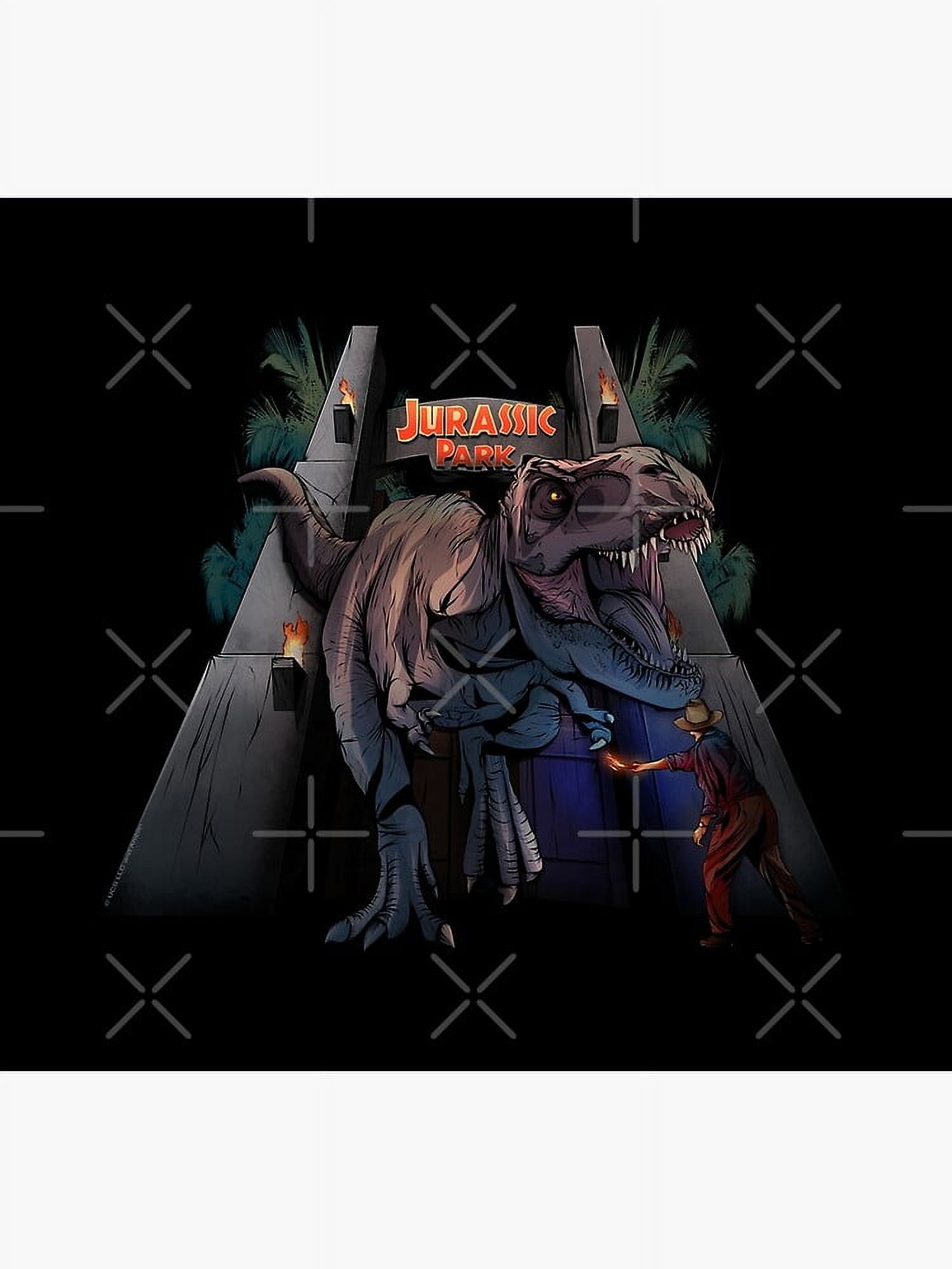 Jurassic Park - Tyrannosaurus rex and Dr. Alan Grant Canvas Poster ...