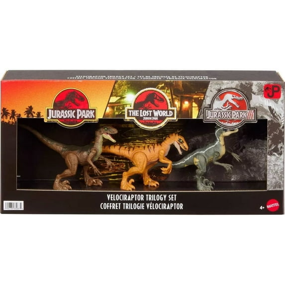 Jurassic Park Velociraptor Trilogy Set Action Figure 3-Pack - Walmart.com