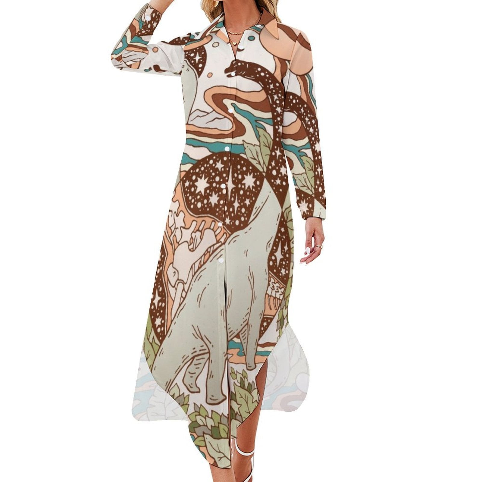 Jurassic Portal Retro Palette Dinosaur Science Fiction Art Long Sleeved ...