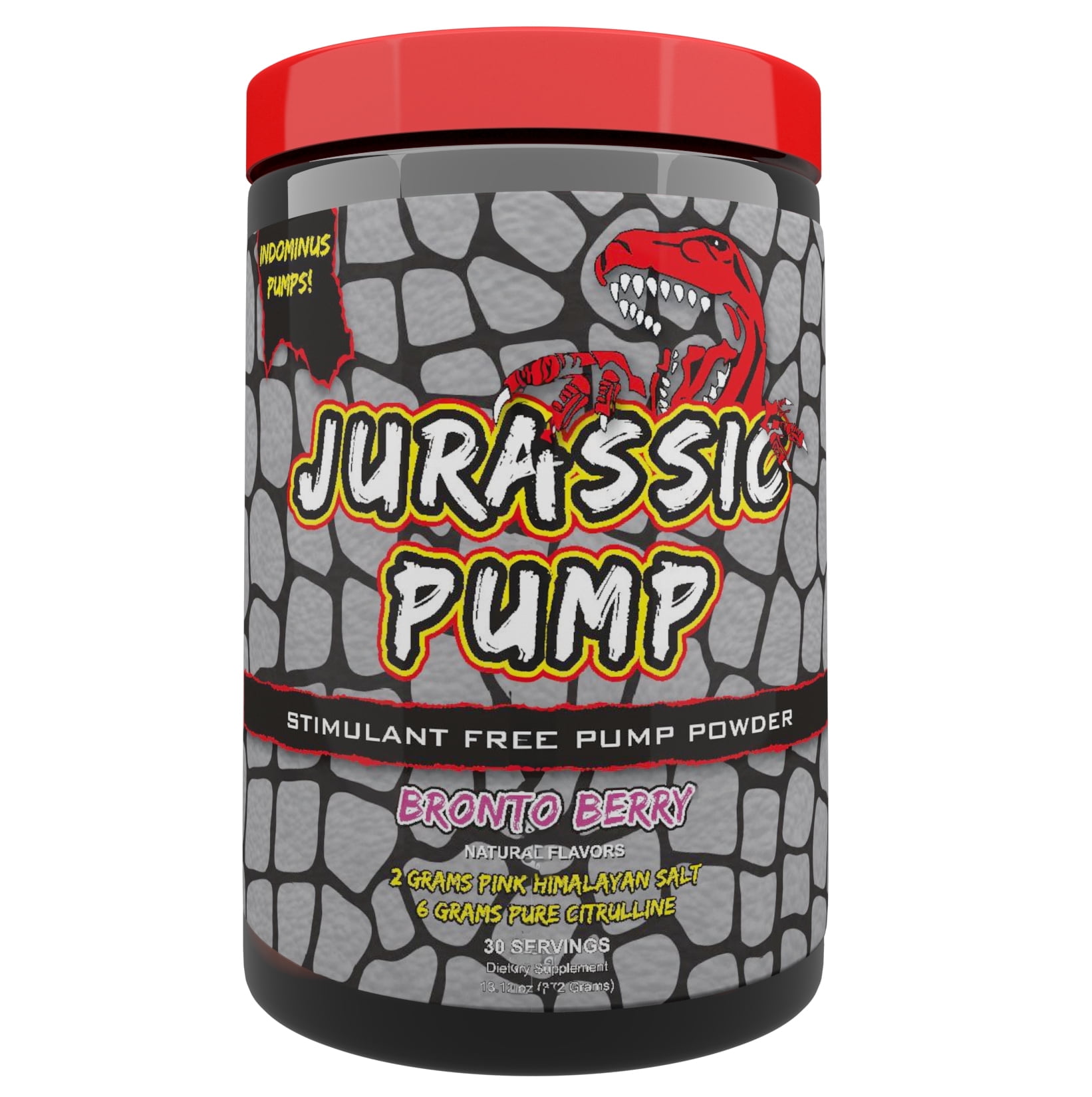 Jurassic Pump Muscle Pump Powder (Berry) - Non-Stimulant Preworkout ...