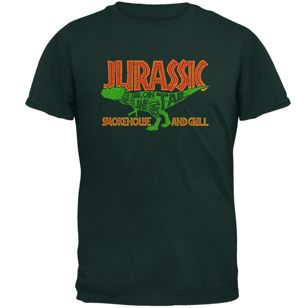 Jurassic Smokehouse and Grill Mens T Shirt Forest Green LG - Walmart ...