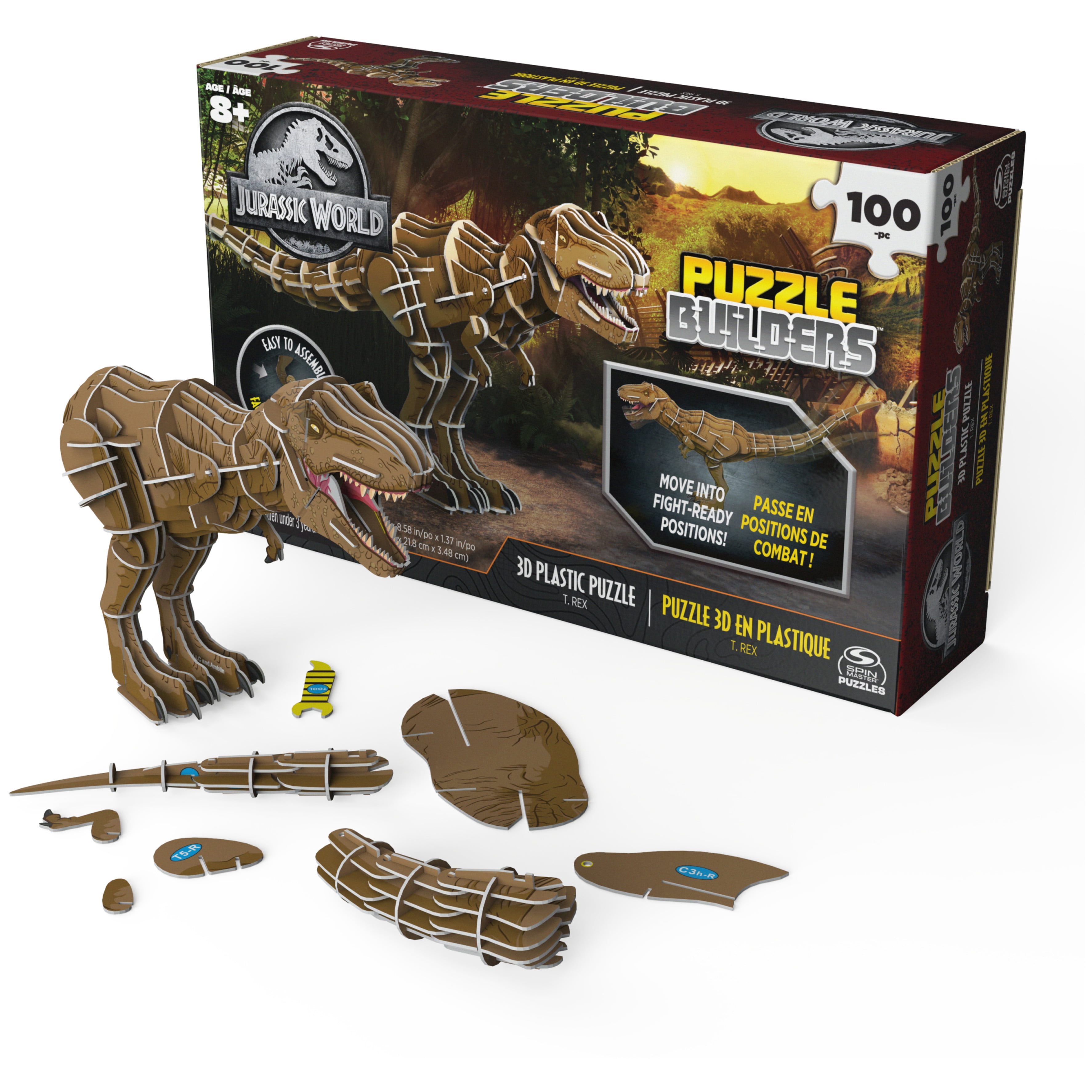 Jurassic World, 100-Piece Puzzle Builders T-Rex, for Kids Ages 8 and up ...