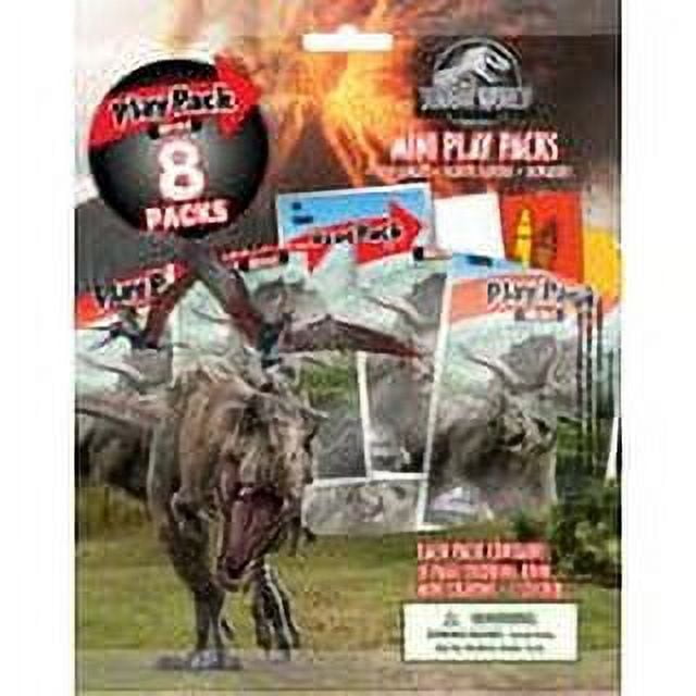 Jurassic World 8 Count Mini Play Pack with Small Coloring Book and ...