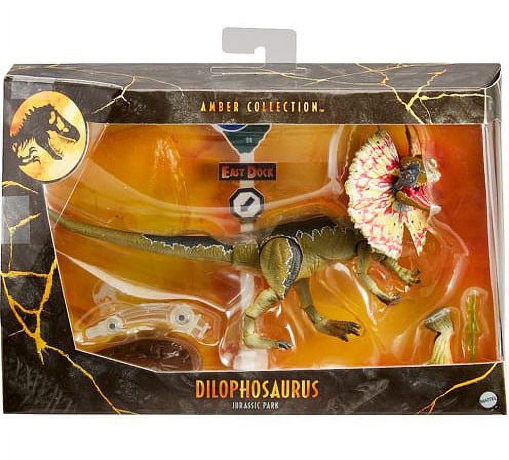 Jurassic World Amber Collection: Iconic Dilophosaurus Action Figure ...