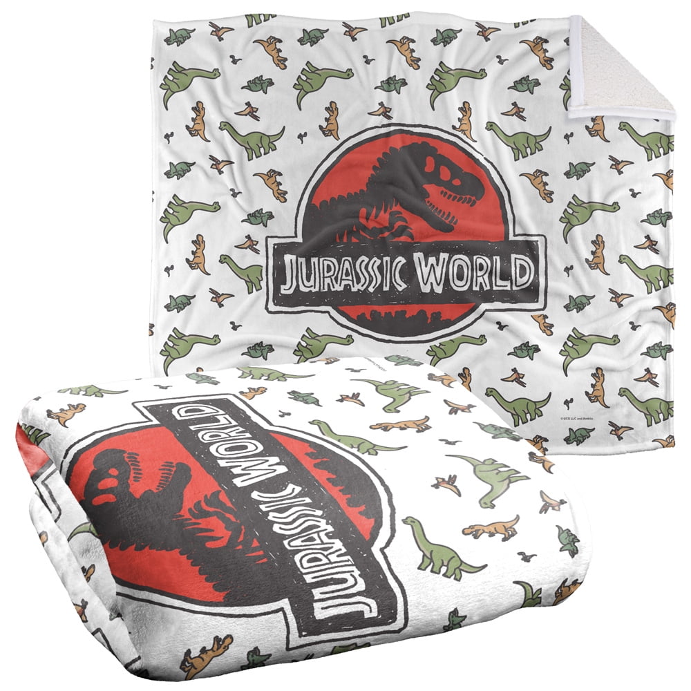 Jurassic World Blanket, 50"x60", Fallen Kingdom Dino Sketch Pattern ...