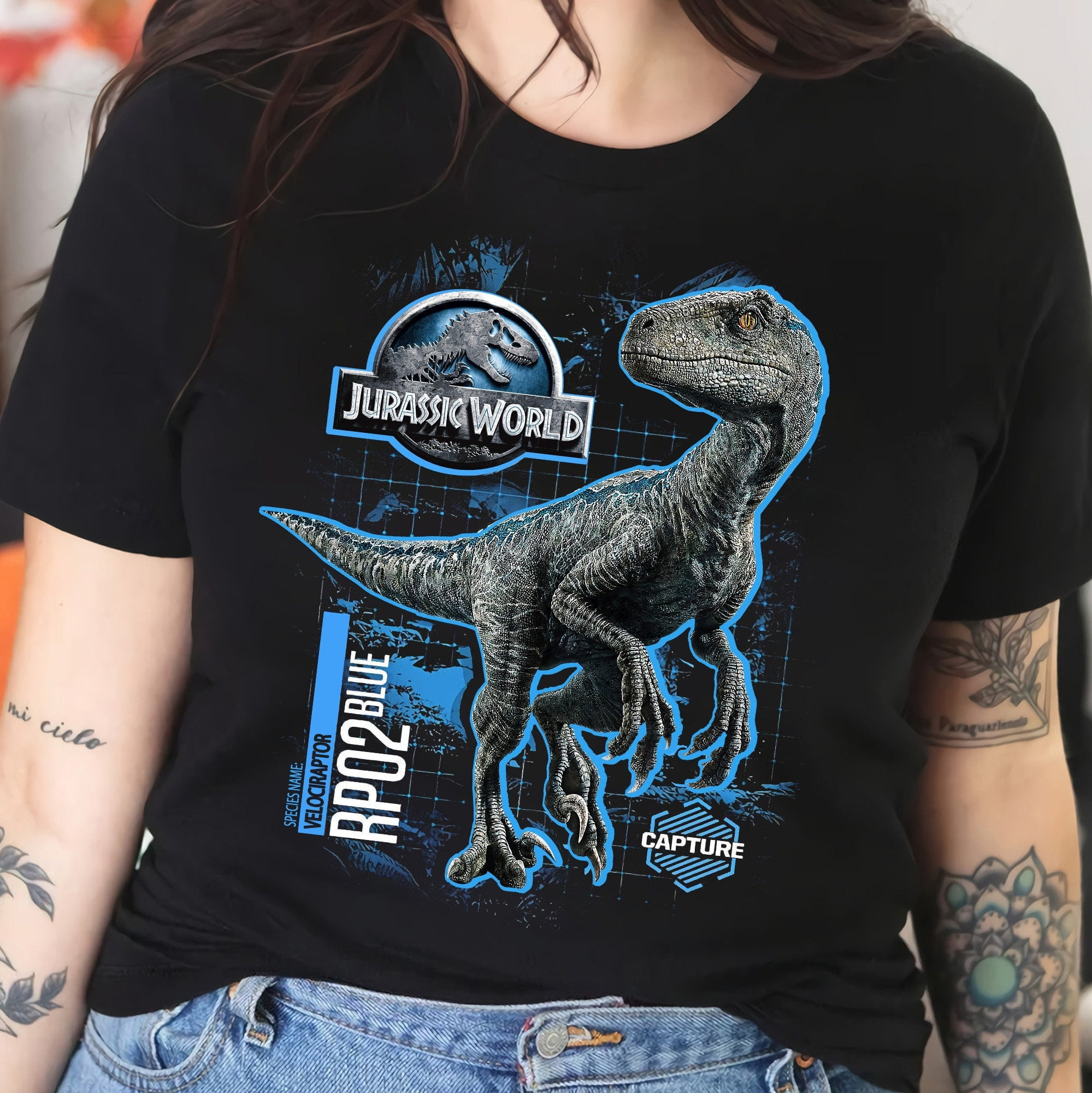 Jurassic World Blue Raptor Vintage T-Shirt, Jurassic Park Vintage Shirt ...