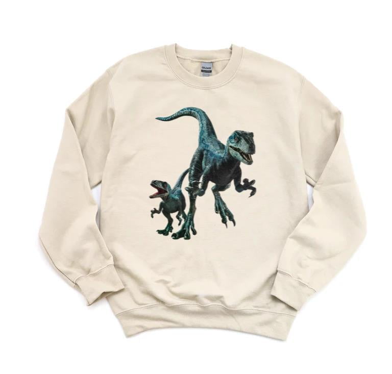Jurassic World Blue and Beta Dinosaur Funny Graphic Sweatshirt V50814 ...
