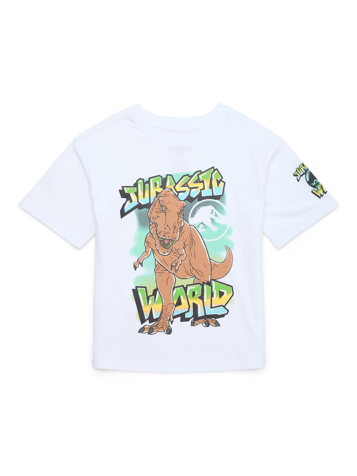 Jurassic World Boys’ T-Rex Boy's Oversized Graphic Tee with Short ...