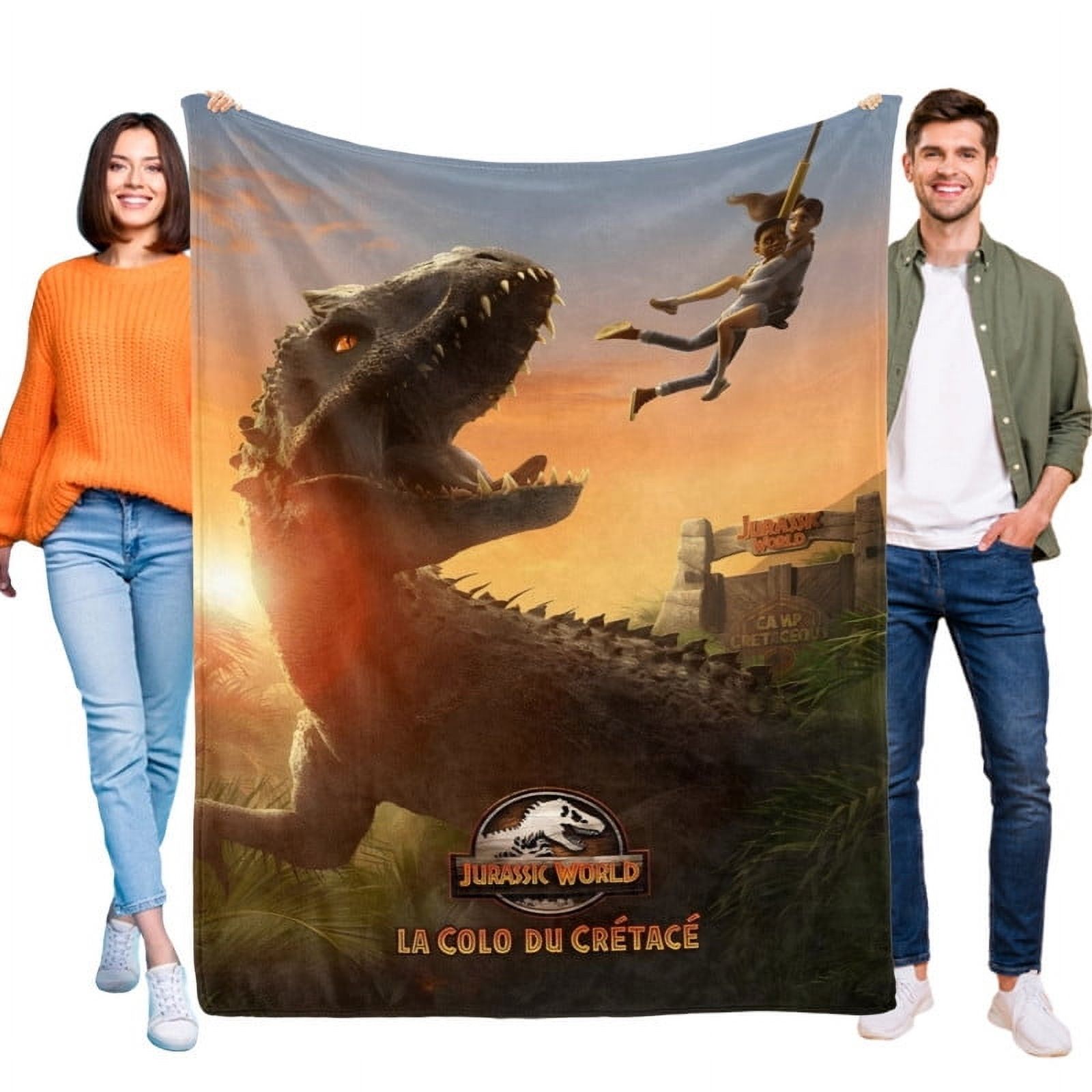 Jurassic World Camp Cretaceous Cartoon Blanket Soft Throw Blanket Micro Fleece Fuzzy Blankets ...