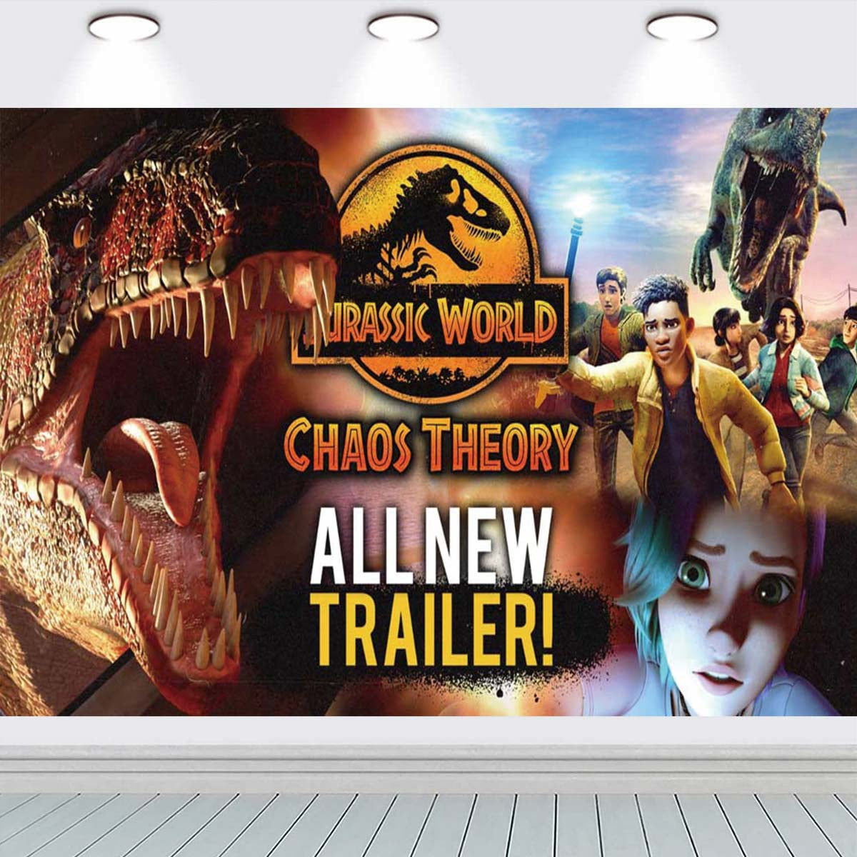 Jurassic World Chaos Theory school Poster Backdrop Banner Party ...