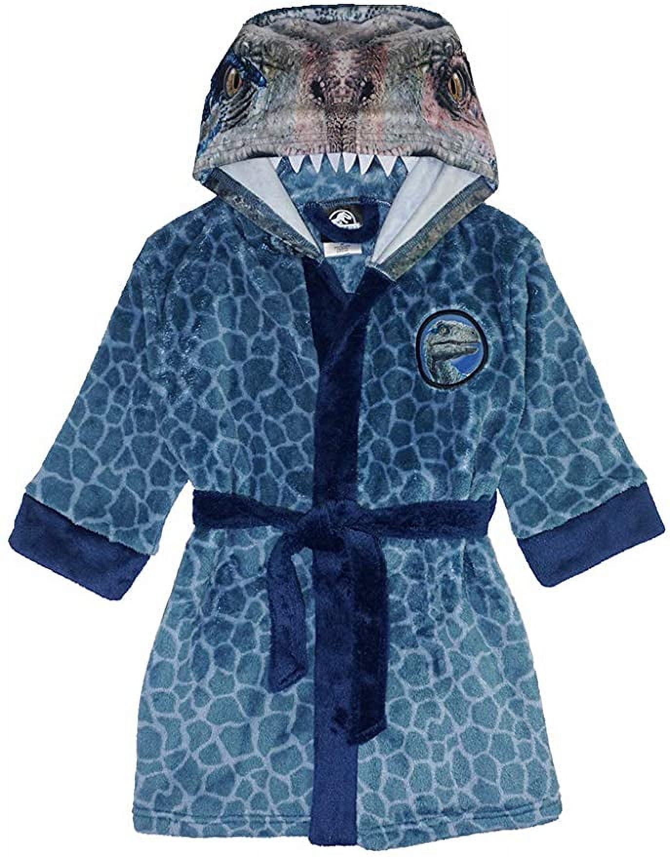 Jurassic World Dinosaur Boys Blue Raptor Fleece Robe (4-5) - Walmart.com