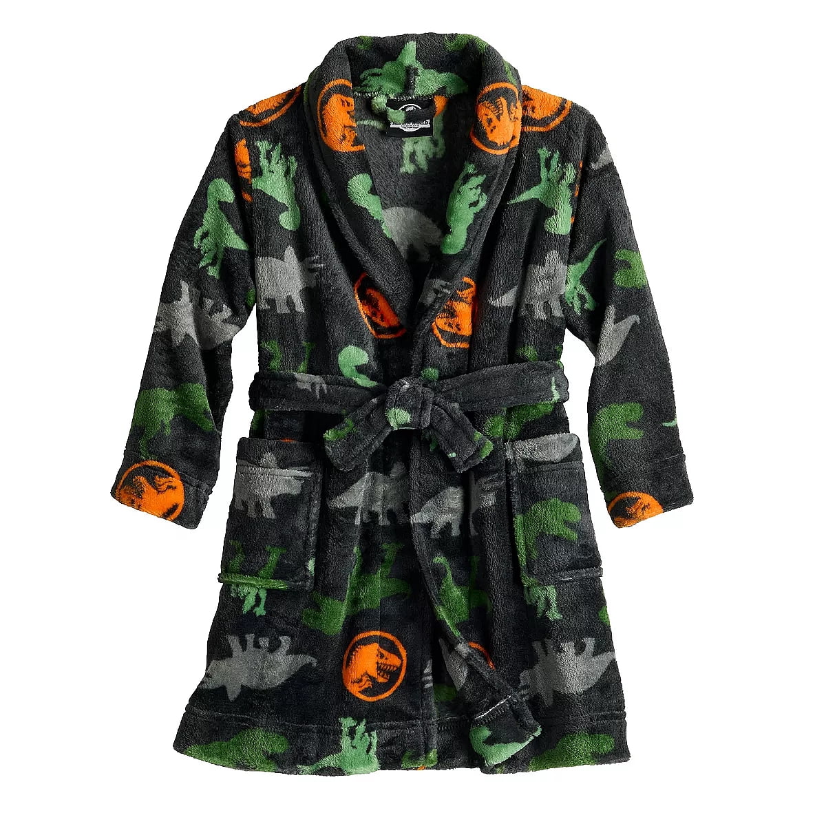 Jurassic World Boy's Green Fleece Dino Bathrobe, Size 8, Ultra-Soft ...
